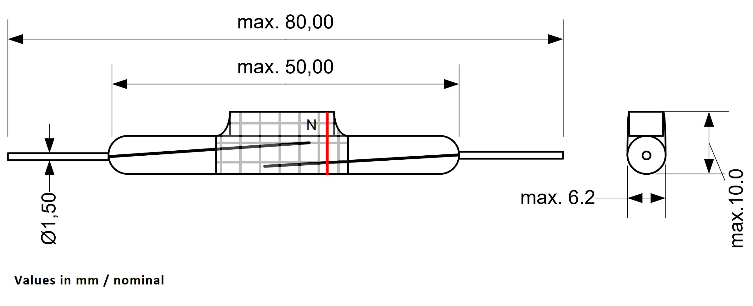Reedschalter Bistabil Form-A MRS-0150AE